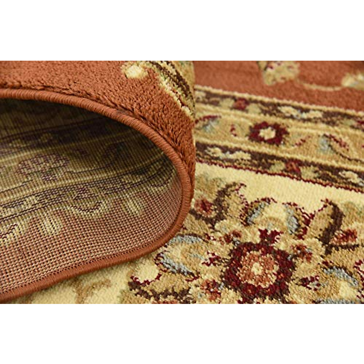 Unique Loom Voyage Collection Traditional Oriental Classic Intricate Design Area Rug, 9 ft 0 in x 12 ft 0 in, Terracotta/Ivory