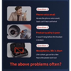 Air Bone Conduction Bluetooth Headphones Ultra-Long Life Wireless Hanging Ear Type Not in The Ear Sports Headphones (Red)