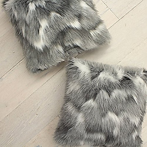 Oliver Brown Vera Decorative Throw Pillow, 18" x 18", Gray 2 Count