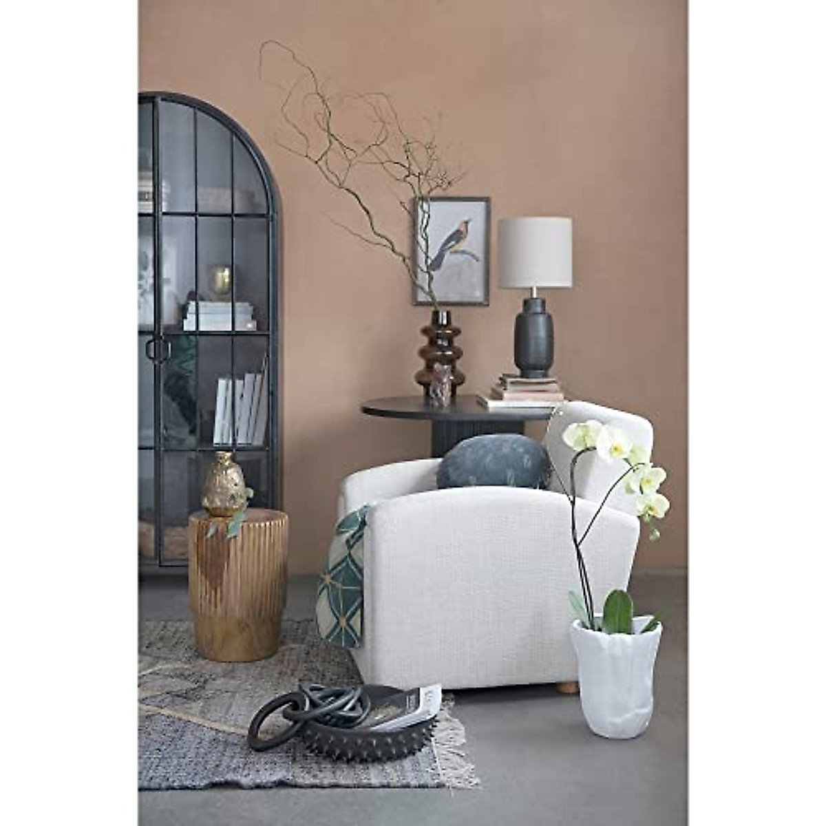 Creative Co-Op Cotton Velvet Metallic Embroidery and Tassels Pillow, 16" L x 16" W x 2" H, Multicolor