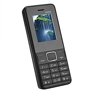 ASHATA Unlocked Mobile Phone, 1.7in Screen Simple Phone with 3.5mm Headphone Jack, 32MB and 32MB, 0.08MP Camera, Dual SIM Card 2G Cellphone, 1500MAh, Black-US