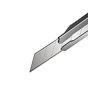 25MM Heavy Duty Utility Knife, Box Cutter SK-5 Retract Blades, Snap-Off Cutters with Rubber Grip for Cardboard, Boxes, DIY Crafts (40-Pack Replacement Blades)