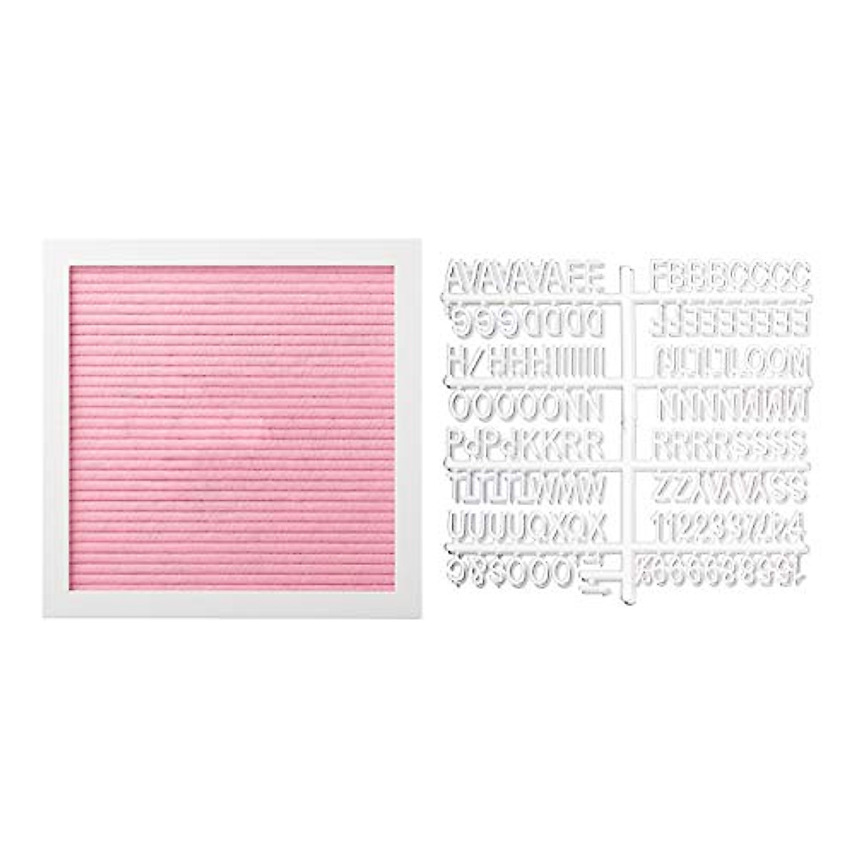 Pearhead Classic Wooden Letterboard, Baby Keepsake Photo Prop, Pink Felt Letterboard Keepsake For Milestones, Baby Girl Nursery Decor, Baby Announcement Prop, 294 Letters