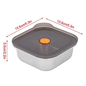 Stainless Steel Containers With Lids, Stainless Steel Food Containers, Food Storage Container, Metal Leak Proof Food Container Box Adult Box for Home (500ml)