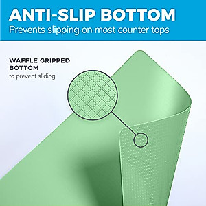 Extra Thick Pastel Flexible Plastic Cutting Board Mats with Food Icons & EZ-Grip Waffle Back, (Set of 6) Dishwasher Safe