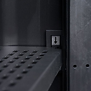 Festnight Garden Shed Three Door Outdoor Storage Cabinet with 2 Ventilated Adjustable Shelves Patio Waterproof Tool Shed Lawn Care Equipment Pool Supplies Storage Organizer