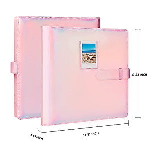 640 Pockets Photo Album for Fujifilm Instax Mini 12 11 90 40 9 8+ 8 LiPlay Instant Camera, Polaroid Snap/PIC-300/Z2300/ SocialMatic Instant Cameras & Zip Instant Printer (Magic pink)