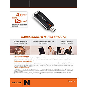 D-Link DWA-140 RangeBooster Draft 802.11n Wireless USB Adapter