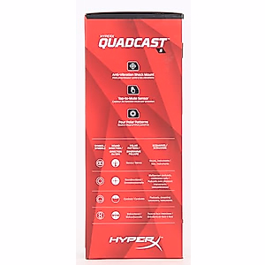 HyperX QuadCast S RGB USB Condenser Microphone with Shock Mount for Gaming, Streaming, Podcasts