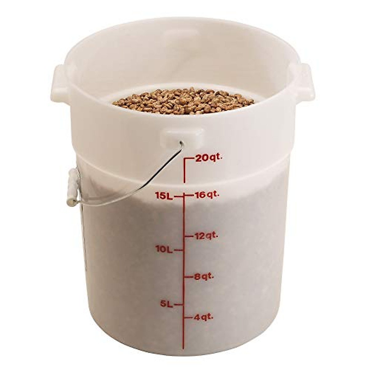 Cambro PWB22148 Pail With Bail 22 Quart White Case of 1