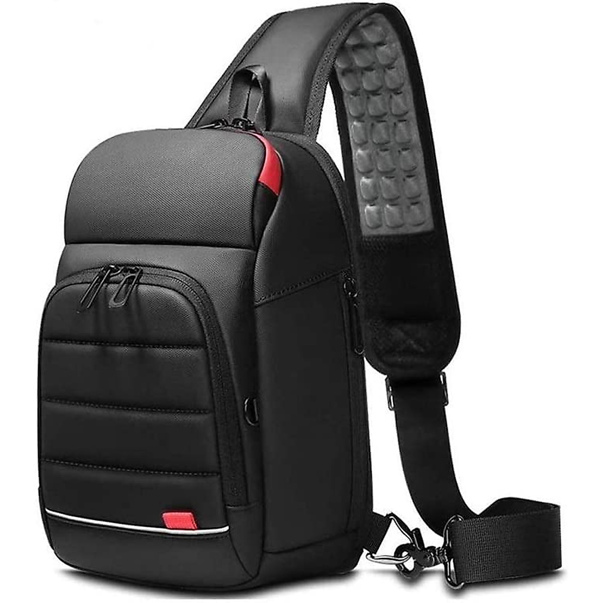 XIXIDIAN Anti-Theft Sling Chest Bag Waterproof Crossbody Shoulder Bag Casual Daypack Rucksack with USB Charging Port for Men