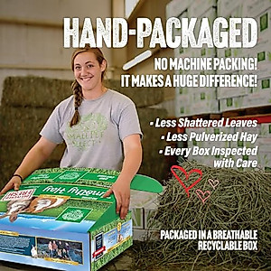 Small Pet Select 2nd Cutting Perfect Blend Timothy Hay Pet Food for Rabbits, Guinea Pigs, Chinchillas and Other Small Animals, Premium Natural Hay Grown in The US, 10 LB