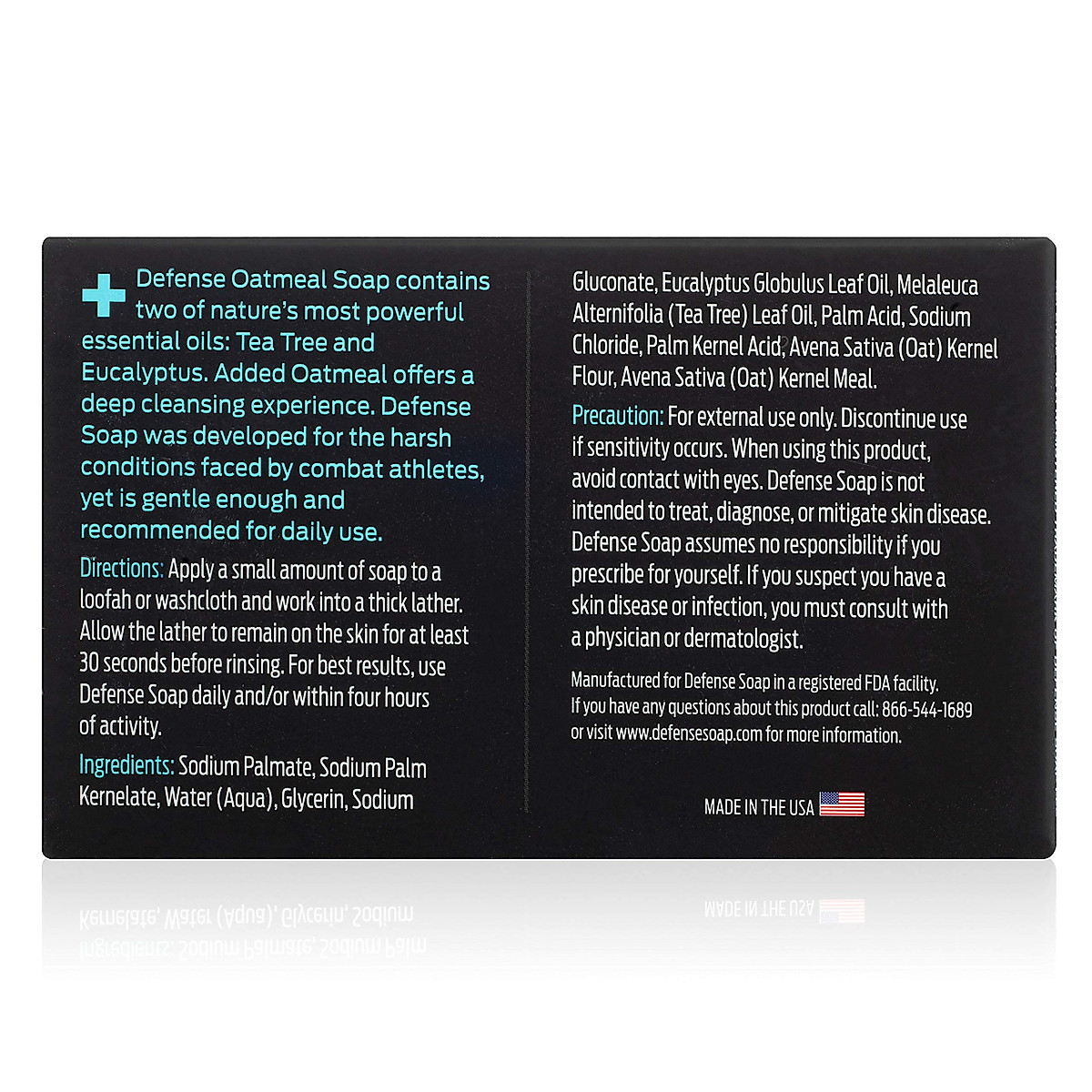 Defense Soap 2pk All Natural Oatmeal Bar Soap for Men | Made by Wrestlers with Tea Tree Oil & Eucalyptus Oil to Promote Healthy Skin