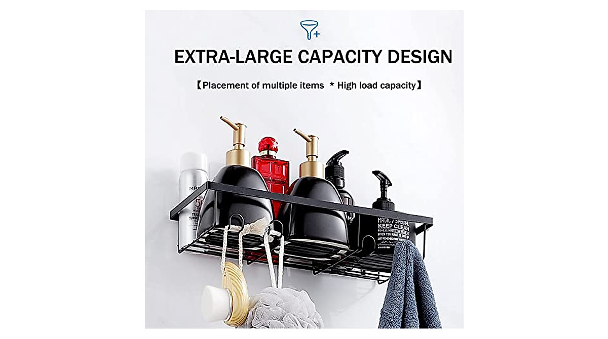 Damyon Shower Caddy Shelf Organizer 2Pack - No Drilling Wall Mount Storage