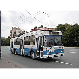 Trolley Bus Model MTRZ 6223-1:72 Scale Diecast Metal Model - Russian Collectible Toy Cars