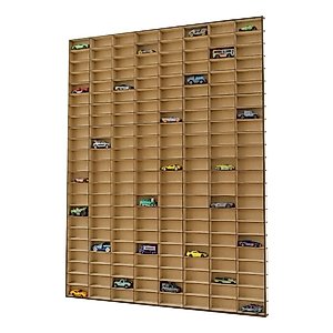 Alejandro Cortes Display Toy Storage Organizer Case for 1/64 Scale Cars (184 Spaces) - Collectibles Display Shelf, Toy Car Storage, 1/64 Display Case wooden display shelf