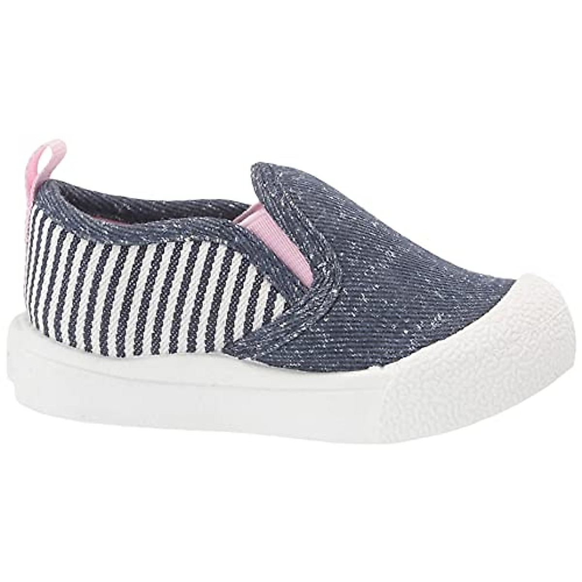 OshKosh B'Gosh Girls Ezma Slip-On Shoe, Navy/White, 10 Toddler