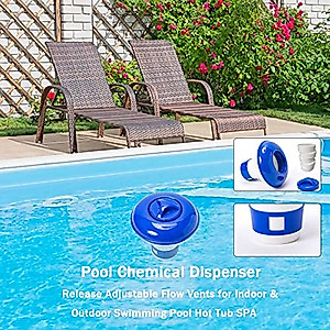 YASHINE Pool Cleaning Kit Pool Vacuum Cleaning Head with Brush Head Shallow Water Leaf Net with 3 Sections of Aluminum Rod Professional Pool Cleaning Kit for Ground Pool Spas Pond