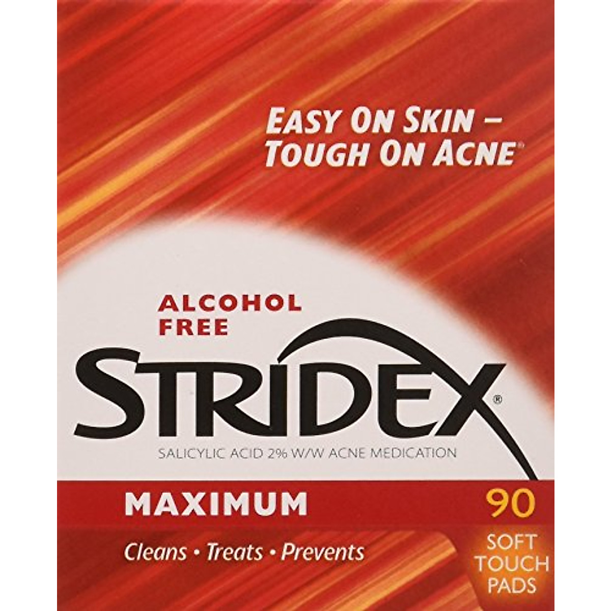 Stridex, Single-Step Acne Control, Maximum, Alcohol Free, 90 Soft Touch Pads