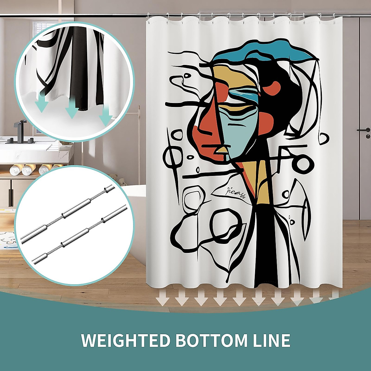LaCyan Art Shower Curtain (Picasso-A Big)