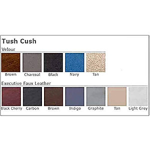 Tush Cush Home Office Orthopedic Large Computer Ergonomic Seat Cushion Original - Charcoal Velour Fabric