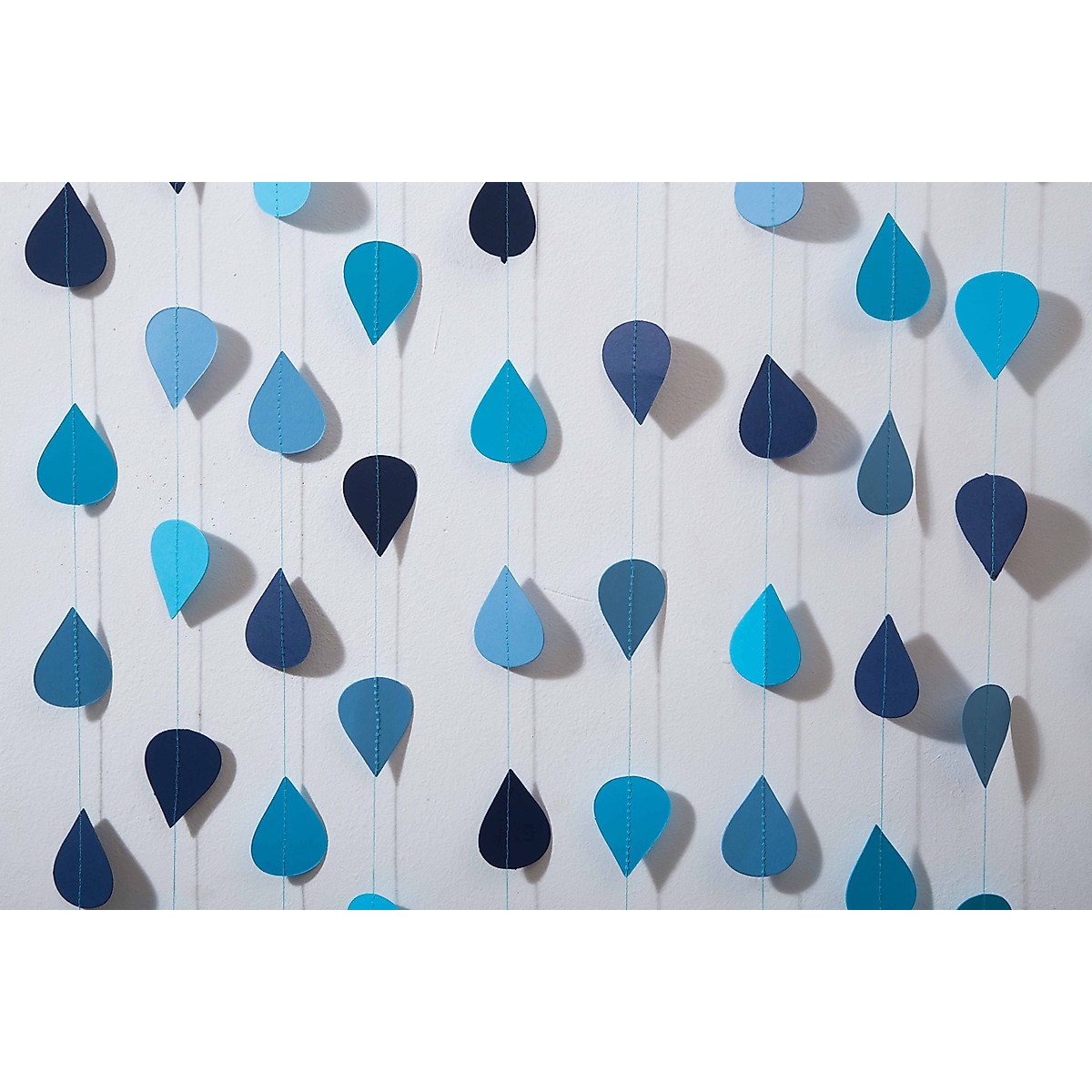 Mardi Gras Decorations - Mardi Gras Party Decor - Photo Prop - Paper Raindrops Raindrop Garland Raindrop Paper Garland Nursery Decor April Showers Spring Garland #GAR_158