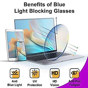 VISOONE Fashion Cat Eye TR90 Blue Light Blocking Glasses with Anti Computer Glare for Women CALIDA