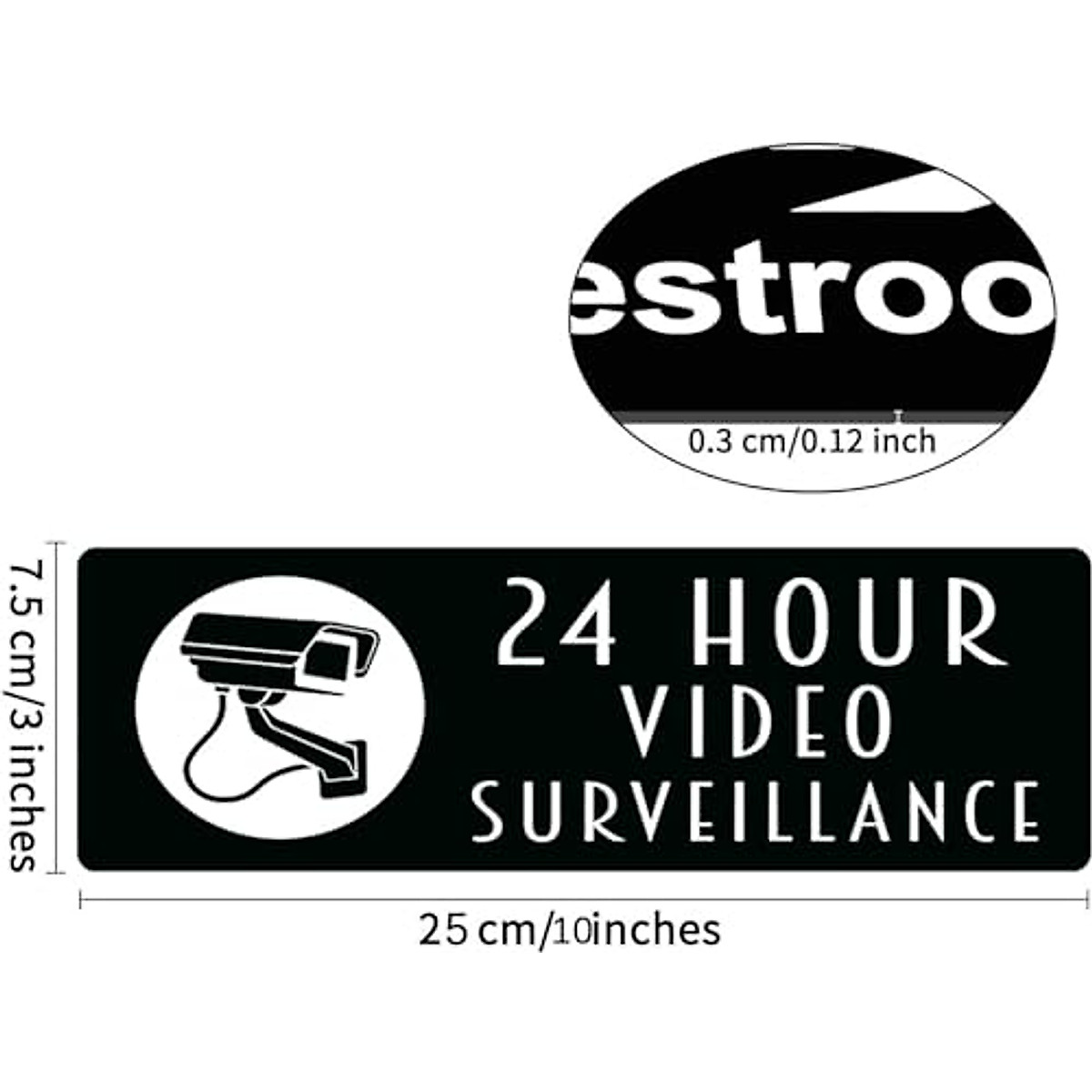 Zinevie Durable Plastic Sign Rounded Corners Long Lasting Modern Design Sign-3x10In Exit Route Acrylic Sign For Office Door Wall Home And Business Easy To Mount Informative Plastic Sign With Symbols