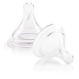 Joovy Boob Nipples with Elongated Shape to Mimic Mom and Available in 5 Flows Including X-Cut Extra Fast Flow for Thicker Foods - Compatible with Joovy Boob Bottle Line (Clear, Stage 3, 2 Count)