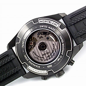 Montblanc TimeWalker Black Dial Men's Chronograph Rubber Watch 116101