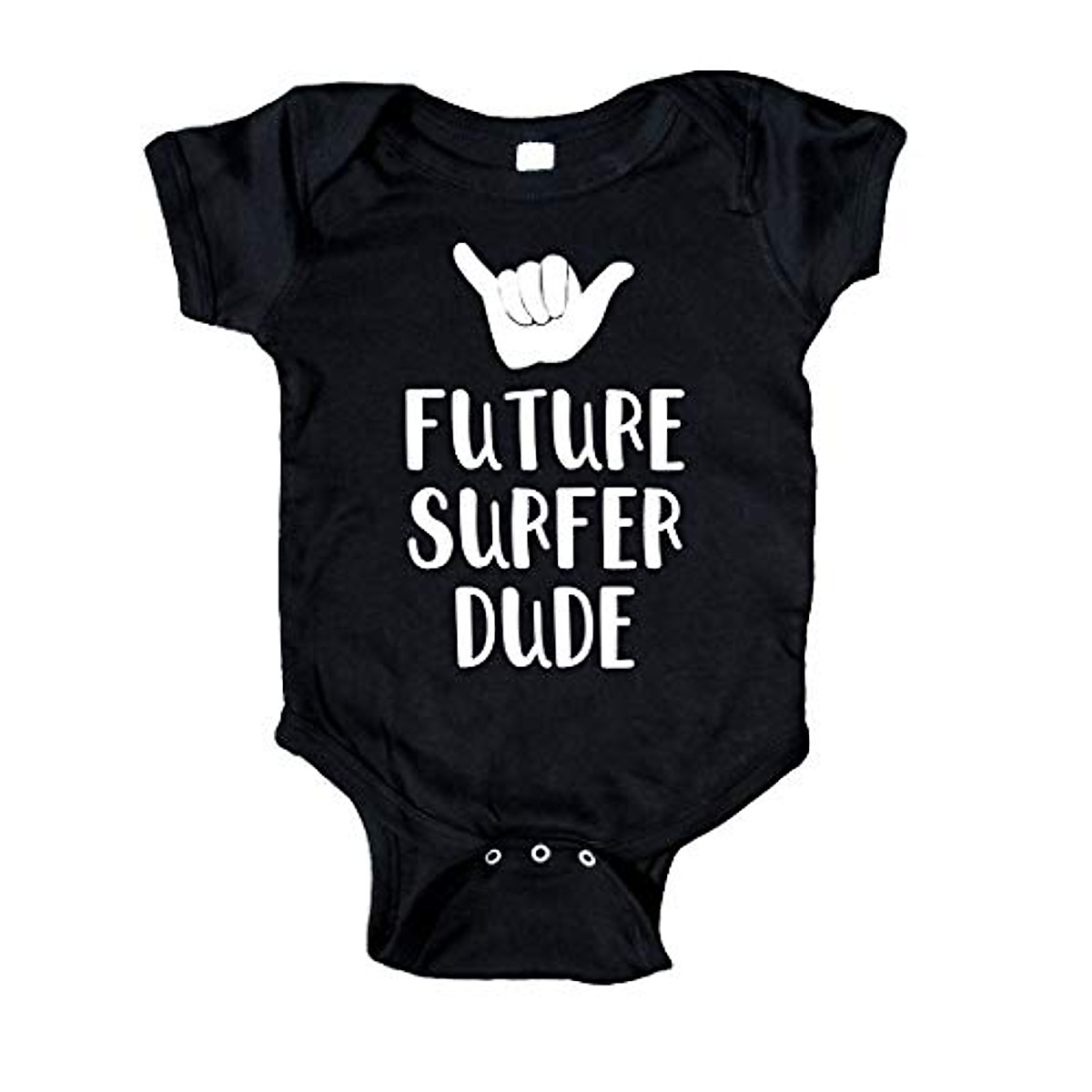 Future Surfer Dude Baby Onesie Hang Loose Surf Boy Clothes Gray