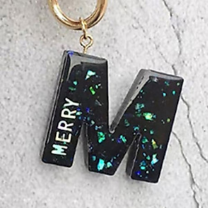 Diarypiece English Letters Glitter Sequins Flakes, Resin UV Epoxy Mold Fillings, for Nail Art Crafts Jewelry Making