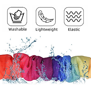 Scrunchie Band for Kids Apple Watch Band, Cute Stretchy Fabric Strap, Easy to Take Off and On, Girls Wristband Compatible with iWatch Series 8/7/6/5/4/3/2/1/SE 38/40/41mm & 42/44/45/49mm (Rainbow)