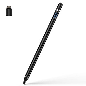KECOW Active Stylus Compatible with iOS&Android Touch Screen, Digital Pen for iPad, Cellphone&Tablet, Stylus Pen for iPad, iPad Pro/Air/Mini, iPhone, Capacitive Pencil for Handwriting&Drawing, Black