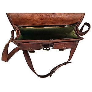 VC 14 Inch Leather crossbody bags Purse Women Shoulder Bag Satchel Ladies Tote Travel Purse full grain Leather