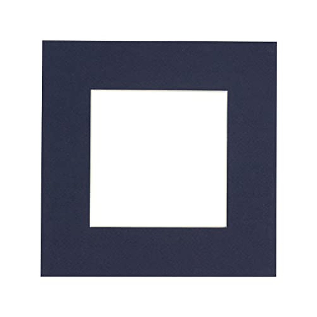 15x15 Mat Bevel Cut for 11x11 Photos - Precut Navy Blue Square Shaped Photo Mat Board Opening - Acid Free Matte to Protect Your Pictures - Bevel Cut for Family Photos, Pack of 1 Matboard Show Kit With