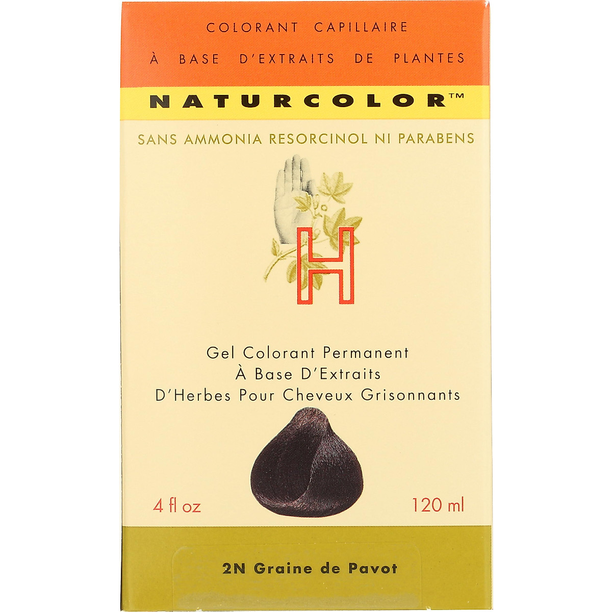 naturcolor Haircolor - Poppy Seed Hair Dye, 4 Fl Oz (2N)