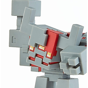 Mattel Minecraft Dungeons Mini Battle Box, with Exclusive Redstone Monstrosity, Valorie Character and Lava Set Piece, Action and Adventure Toy Based on Video Game, Gift for Kids Age 6 and Older