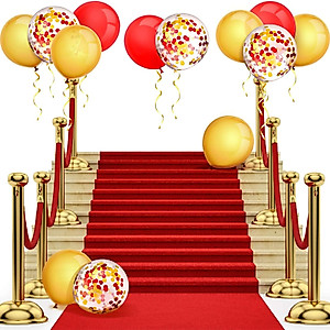 TecUnite 80 Piece Confetti Balloons Gold Confetti Latex Balloons 12 Inch for Wedding Event Party Arch Balloons Baby Shower Decorations Supplies