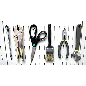 Wall Control KT-400-WRK B Slotted Tool Board Workstation Accessory Kit for Wall Control Pegboard Only, Black