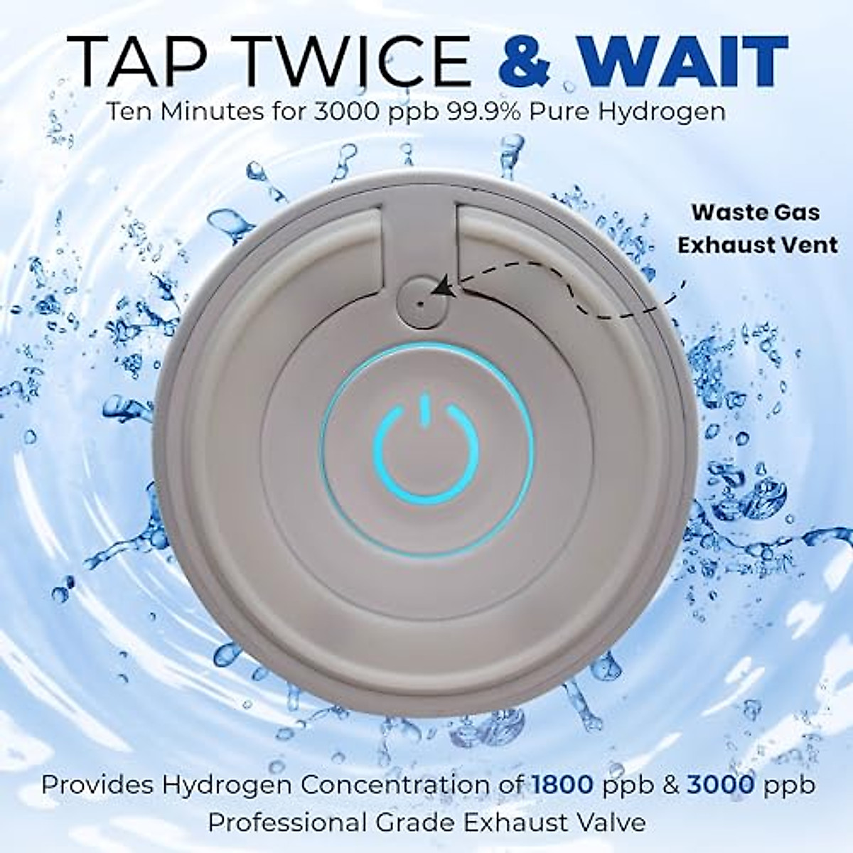 ionBottles® - Pro Model Rechargeable Portable Glass Hydrogen Water Generator Bottle up to 3000 PPB with PEM and SPE Technology Balanced Perfectly Balanced pH Water Ionizer