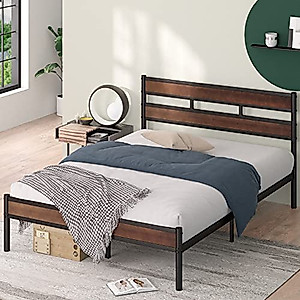 ZINUS Roman Bamboo and Metal Platform Bed Frame / No Box Spring Needed / Easy Assembly, Full