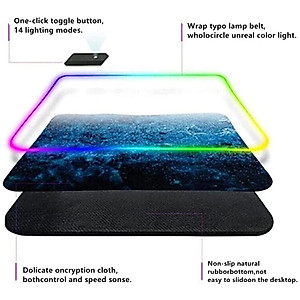 OYFRRGJ Mouse Pads Zero Two Mouse Pads Large Pink Mousepad RGB Anime Game Mats for Pc Lights Led Mouse Pad with Backlight Kawaii Cute Table Mat,23.6x11.8Inch