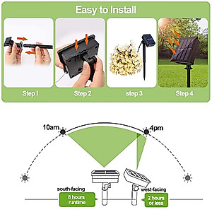 Flystoo Solar String Light Waterproof Christmas Party Fairy Lights Outdoor Solar Lamp for Home Garden Patio Yard (Emitting Color : Solar Light White)