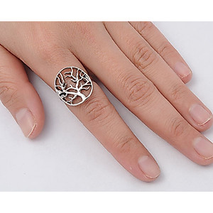 Women's Tree of Life Fashion Ring New .925 Sterling Silver Band Size 8
