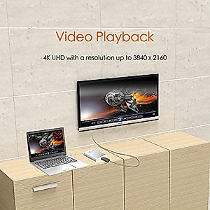 j5create USB 3.0 to 4K HDMI Display Adapter USB 3.0 Male Type-A Connector | HDMI Female Connector | 4K UHD | Resolution Up to 3840 x 2160 @ 30 Hz | Aluminum Housing (JUA354)