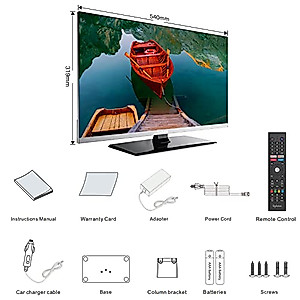 SYLVOX 32 Inch TV 12 Volt Smart TV FHD 1080P DVD Player Built-in ARC CEC WiFi Wireless Connection Support, Suitable for RV Camper Kitchen Bedroom Boat(Limo Series)