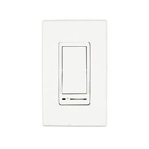 CLEANLIFE Single Pole LED Dimmer Switch - Modern, Low Profile TRIAC Dimmer Light Switch - 3-Way Rocker - Universally Compatible with All UltraLux Light Fixtures - Light Switch Cover Plate Included