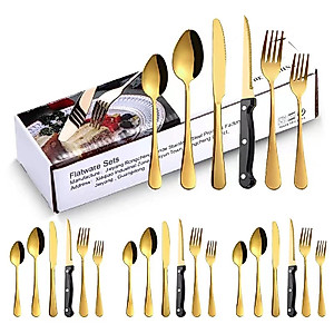 Stainless Steel Cutlery 24-piece Set Western Food Steak Knife, Fork and Spoon Cutlery Set