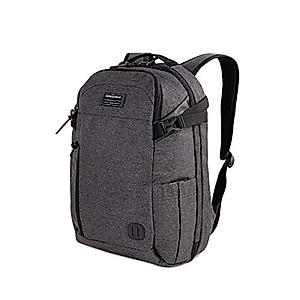 SwissGear Hybrid Travel Laptop Backpack, Heather Grey, 22-Inch
